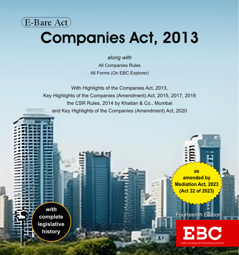 Companies Act, 2013 (Large) Bare Act (Print/eBook)